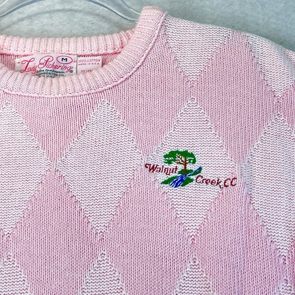 Lady Pickering | Sweaters | Nwot Vintage Lady Pickering Women M Pink ...